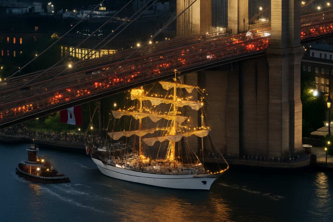 Tragedy On The East River: Mexican Navy Ship Slams Into Brooklyn Bridge ...