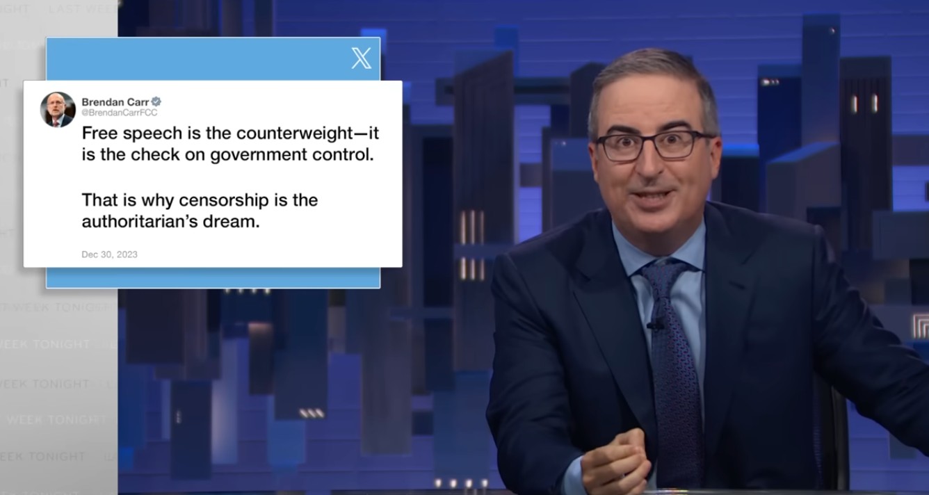 Jon Oliver's Message To Government Pressuring Corporate Media To Remove ...