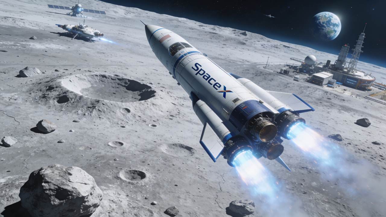 SpaceX Shifts Focus To The Moon As The Space Race Intensifies - LNC
